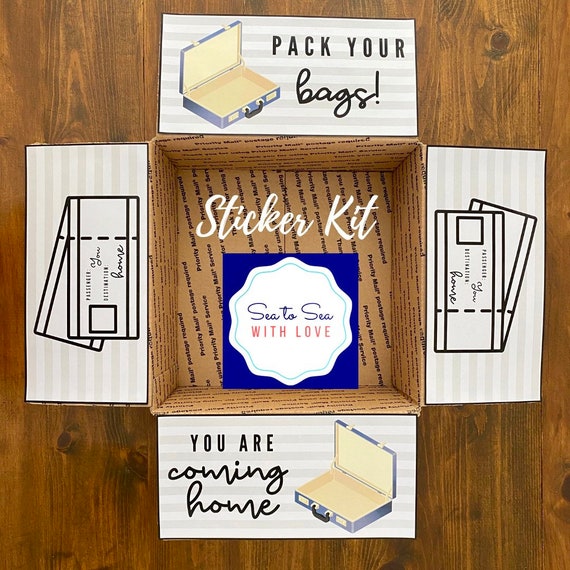 Care Package Flaps Care Package Sticker Kit Deployment Care | Etsy