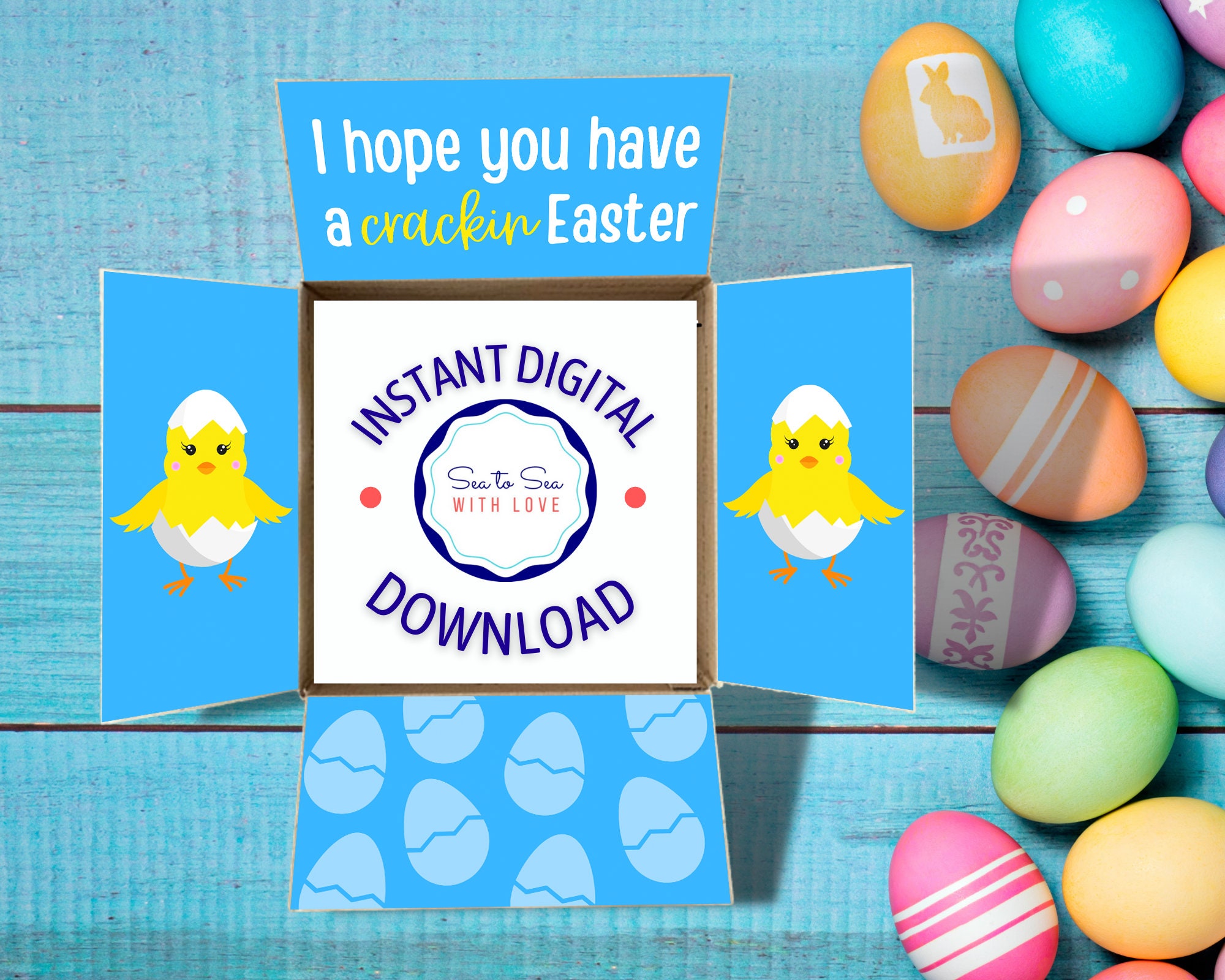 Easter Instant Download Printable Care Package Flaps Care | Etsy
