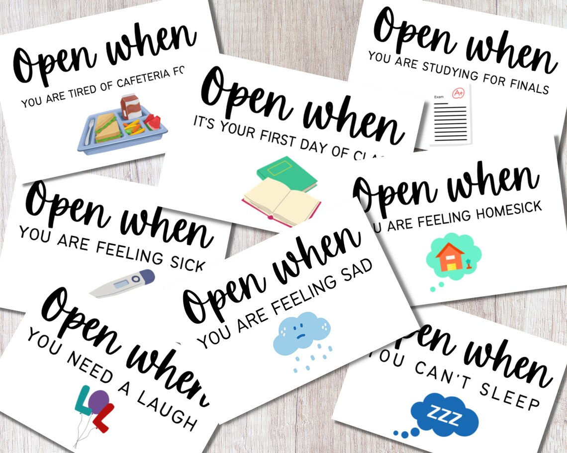 Open When Letters Printable/open When Envelopes/open When - Etsy