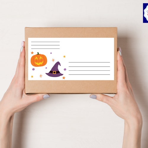 Halloween Shipping Label for Care Package / Address Sticker / - Etsy