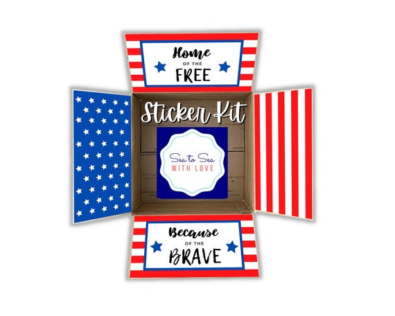 Care Package Flaps Care Package Sticker Kit Deployment Care | Etsy