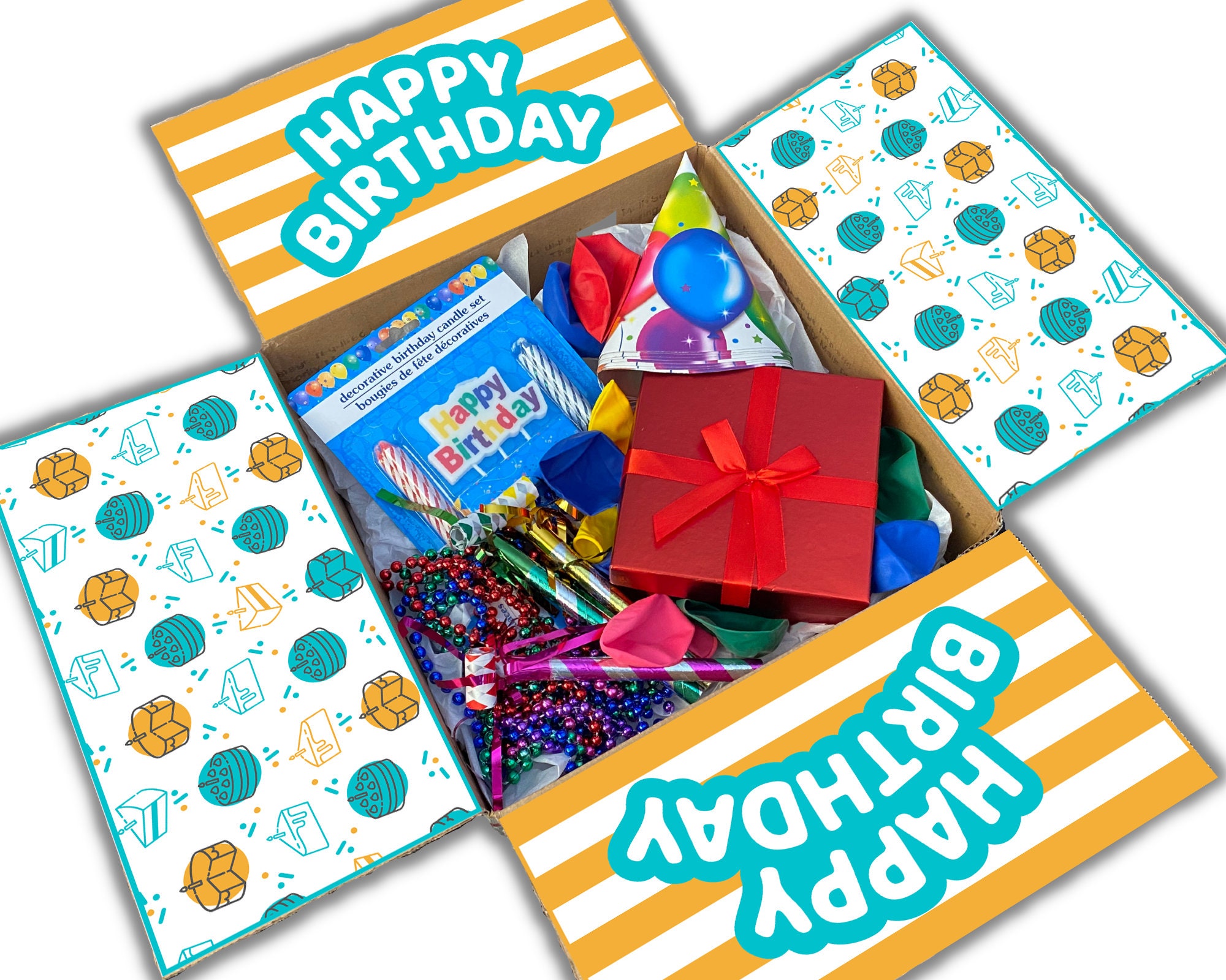 Birthday Instant Download Printable Care Package Flaps Care | Etsy