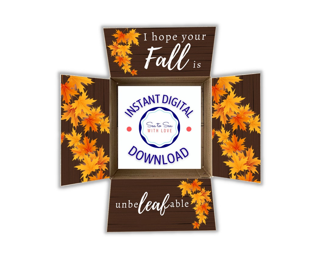 Fall Instant Download Printable Care Package Flaps, Care Package ...