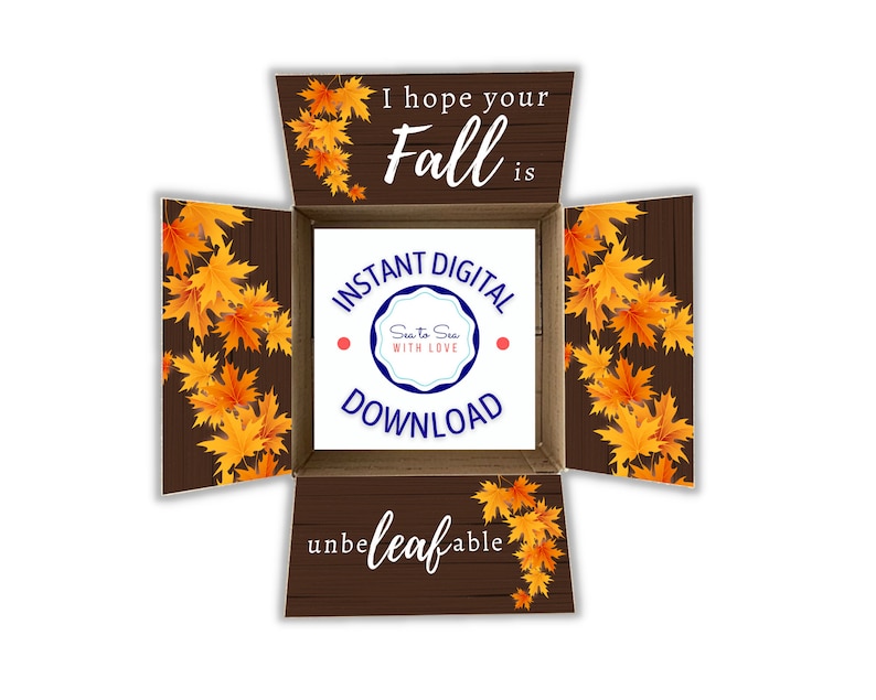 Fall Instant Download Printable Care Package Flaps, Care Package ...