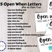 Open When Letters Printable/open When Envelopes/open When Cards ...