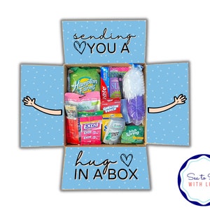Hug in a Box Instant Download Printable Care Package Flaps, Care ...