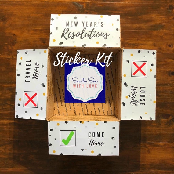 Care Package Flaps Care Package Sticker Kit Deployment Care | Etsy