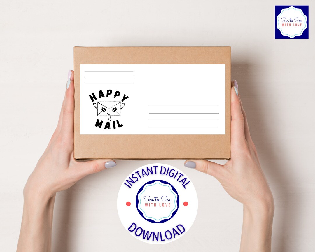 Printable Shipping Label, Care Package, Address Sticker, Address Label ...