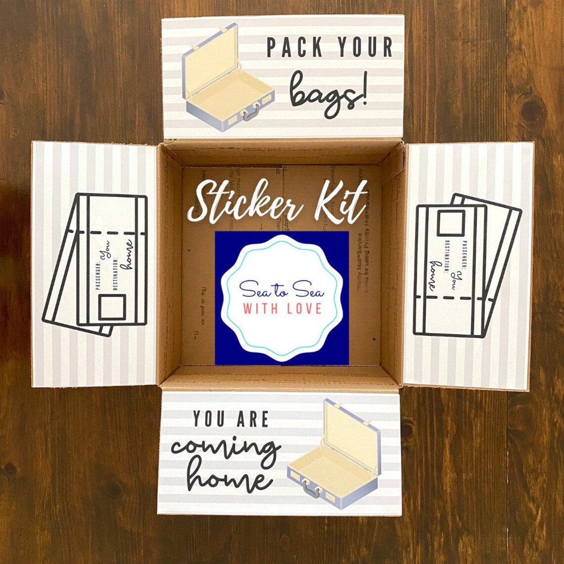 Care Package Flaps Care Package Sticker Kit Deployment Care | Etsy