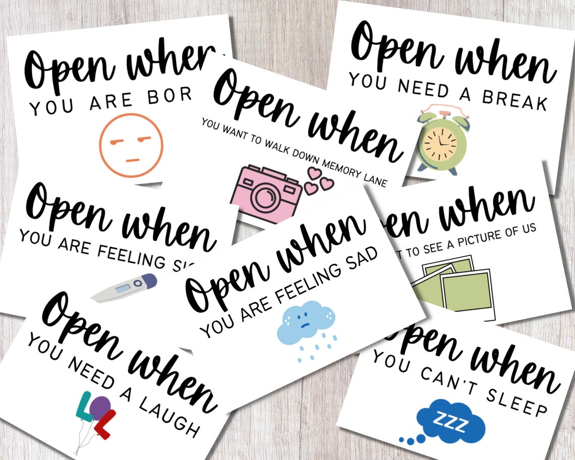Open When Letters Printable/open When Envelopes/open When - Etsy