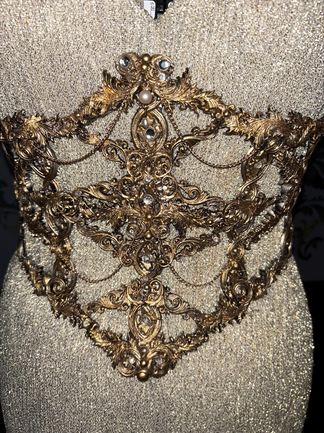 Custom Filigree Under-bust Corset Belt, Fantasy Bridal Armor ...