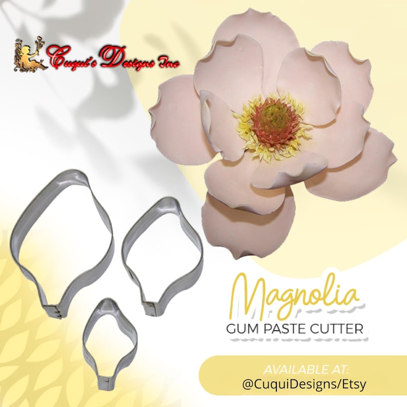 Magnolia Gum Paste Cutter for Professional Cake Decorator. Wedding Cake ...