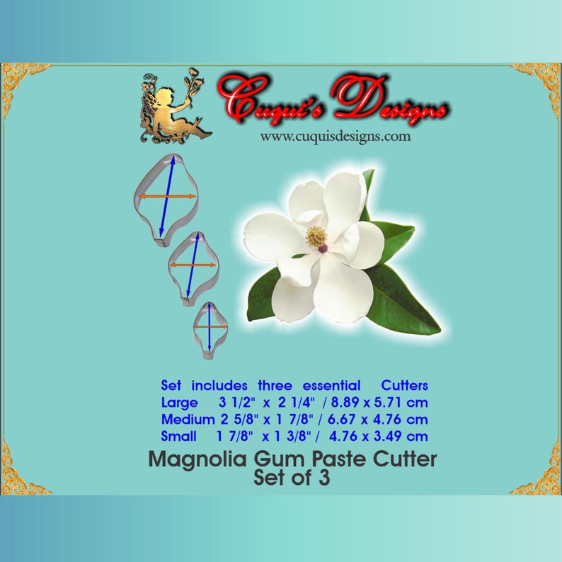 Magnolia Gum Paste Cutter for Professional Cake Decorator. Wedding Cake ...