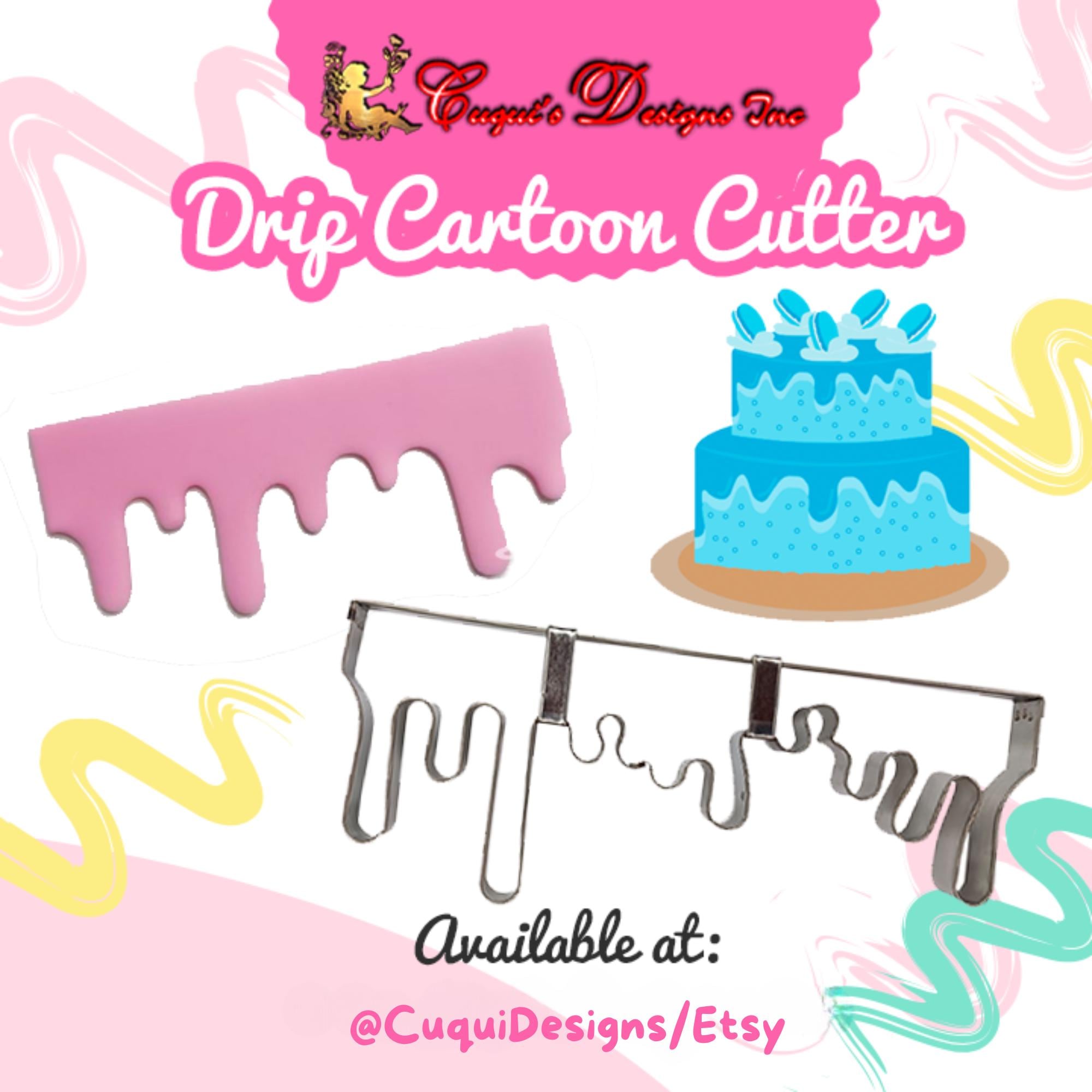 Drip Cutter to Make a Comic Cakes. Cartoon Cake Drip Metal Cutter. Cake ...
