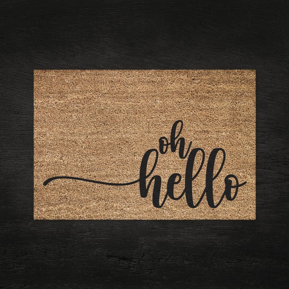Oh Hello SVG Cut File Doormat INSTANT DOWNLOAD | Etsy