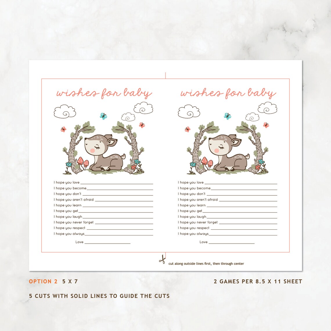 Deer Baby Shower Games Baby Bingo Baby Babble Story Book | Etsy