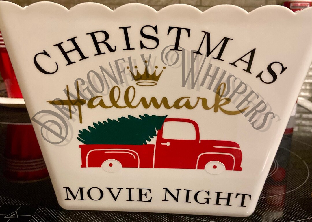 Custom Hallmark Movies Popcorn Tub Red Truck 56 Ford Party Favor Custom ...