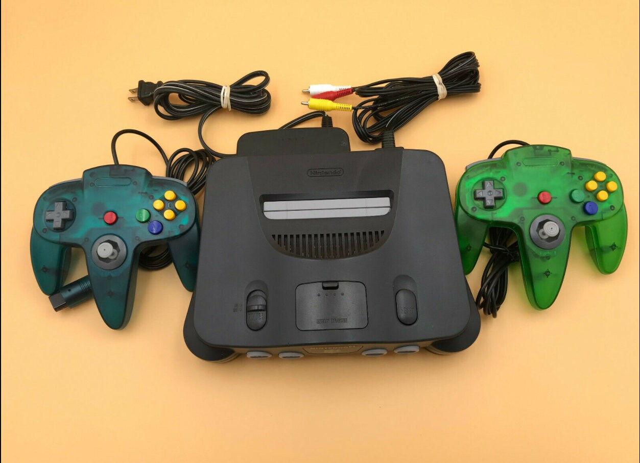 N64 Nintendo 64 Console + up to 4 New Controllers + Cords + CLEANED ...