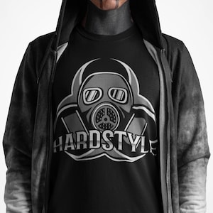 Raw Hardstyle Shirt, Gasmask Biohazard Rawstyle Tshirt Clothing Outfit Ravewear Rave Wear ...