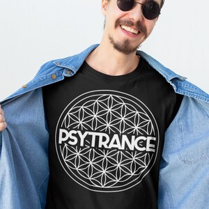 Psytrance Shirt, Sacred Geometry Flower of Life Shapes Symbols ...