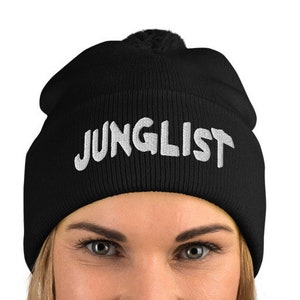 Junglist Dnb Beanie, Drum N Bass Head Edm Rave Headbang Skull Cap ...