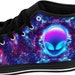 Womens Alien Shoes Galaxy High Tops Space Sneakers Nebula Stars ...