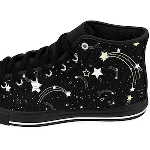 Womens Shooting Stars Shoes Sneakers Monochromatic Pastel Goth Couture ...