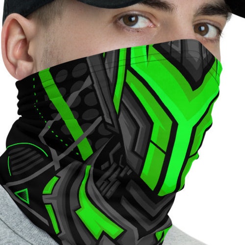 Ninja Face Mask Neck Gaiter Cyberpunk Armor High Tech - Etsy