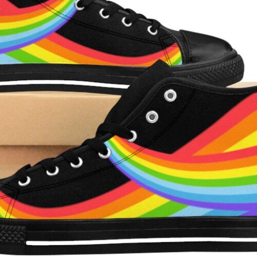 Mens Rainbow Shoes LGBTQ Gay Pride Sneakers Clothing Outfit - Etsy