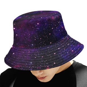 Galaxy Bucket Hat Outer Space Universe Camping Cap Cosmic Galactic ...
