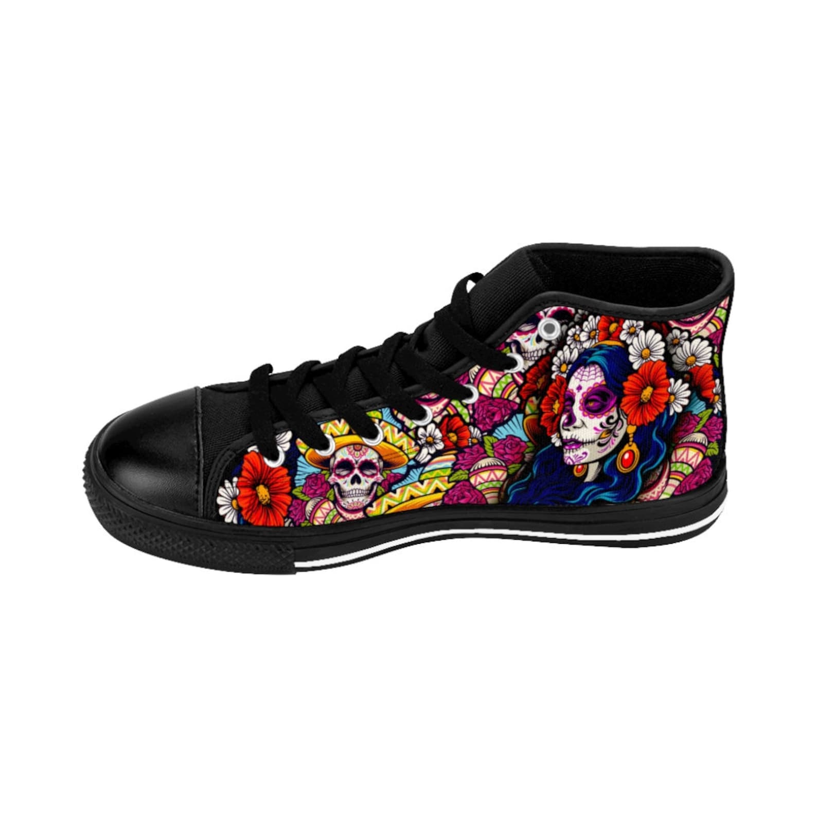 Mens Dia De Los Muertos Shoes Halloween Sneakers Day of the Dead All ...