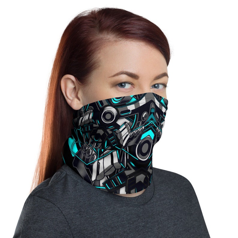 Futuristic Face Mask Cyberpunk Armor Ninja Cosplay Neck Gaiter - Etsy