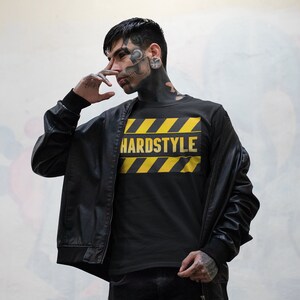 Hardstyle Caution Sign Shirt Rave Edm Clothing Rawstyle Dj Outfit, Hard ...