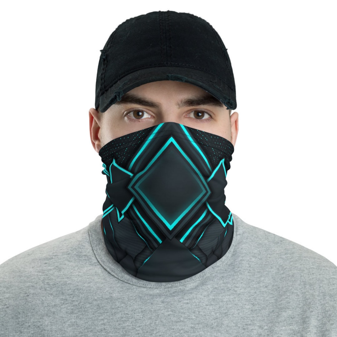 Cyberpunk Futuristic Face Mask Neck Gaiter Anime Cosplay Scifi Armor ...