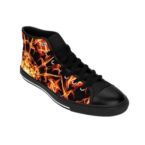 Mens Inferno Shoes Fire Mandala Fiery Sacred Geometry Diablo Sneakers ...