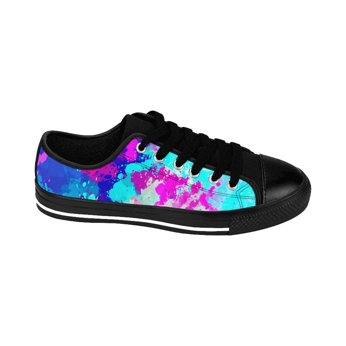 Mens Paint Splatter Artist Shoe Rave Sneakers Colorful Canvas - Etsy