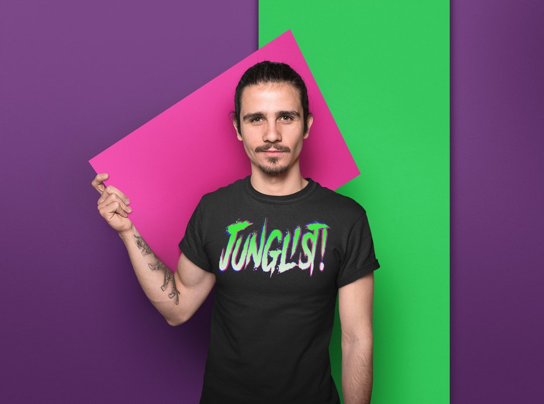 Colorful Junglist Shirt, Dnb Drum N Bass DJ Clothing Turntablist Rave ...