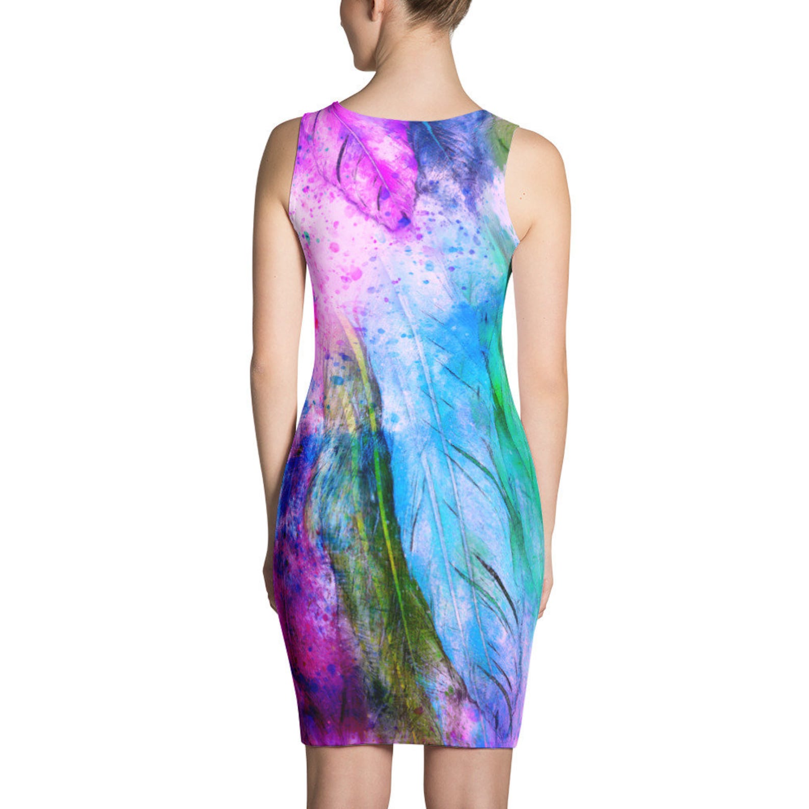 Paint Splatter Feather Artist Dress Bodycon Painter Outfit | Etsy