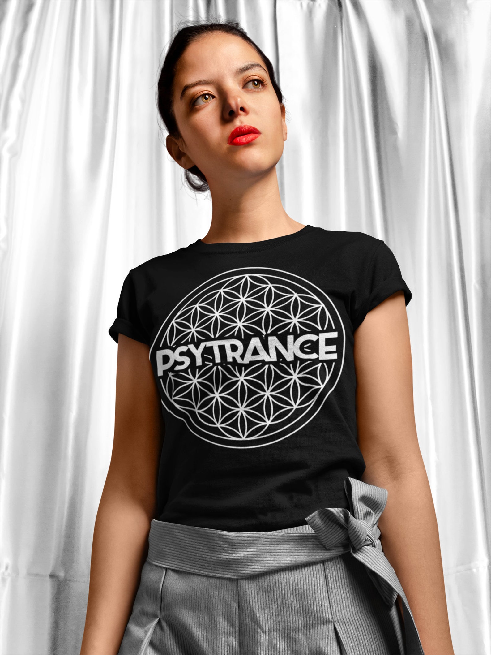 Psytrance Shirt Sacred Geometry Flower of Life Shapes Symbols - Etsy