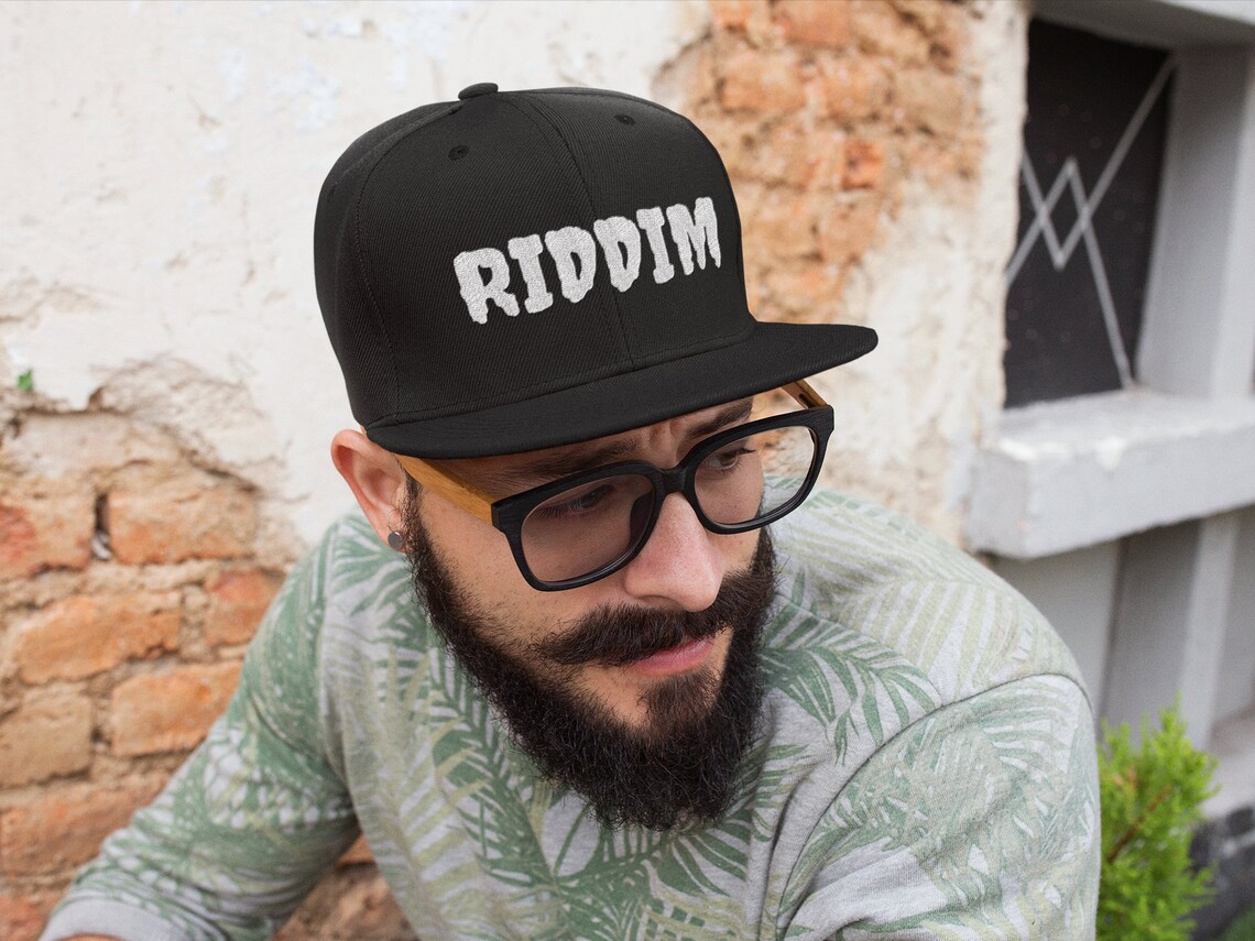 Riddim Hat Dubstep Rave Edm Snapback Bass Head Music Trap Wub Dub Grime ...