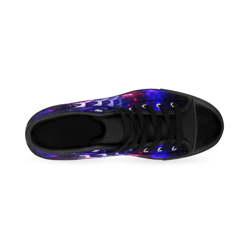 Mens Trippy Astronaut Shoes Galaxy Rave Sneakers Festival Edm High Tops ...