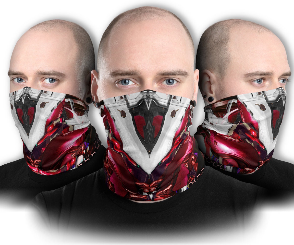 Futuristic Sci-fi Armor Face Mask Cyberpunk Neck Gaiter Future | Etsy