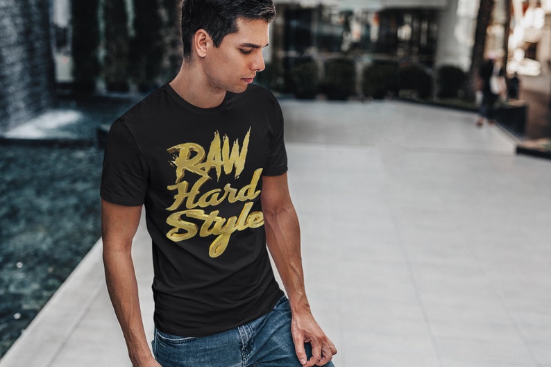 Raw Hardstyle Shirt Rawstyle Tshirt Black Gold Gabber - Etsy
