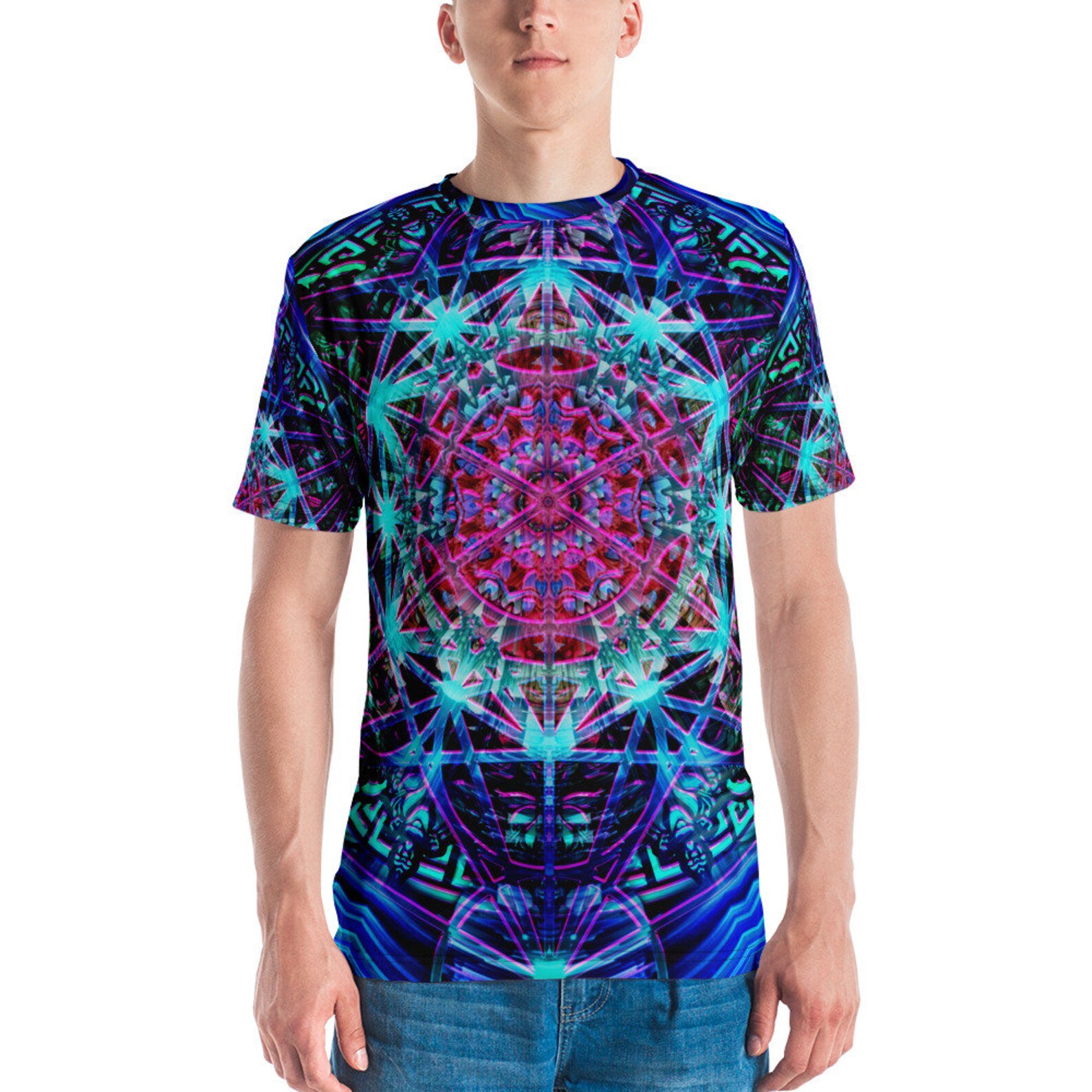 Sacred Geometry Shirt Metatrons Cube Mens Festival Clothing - Etsy