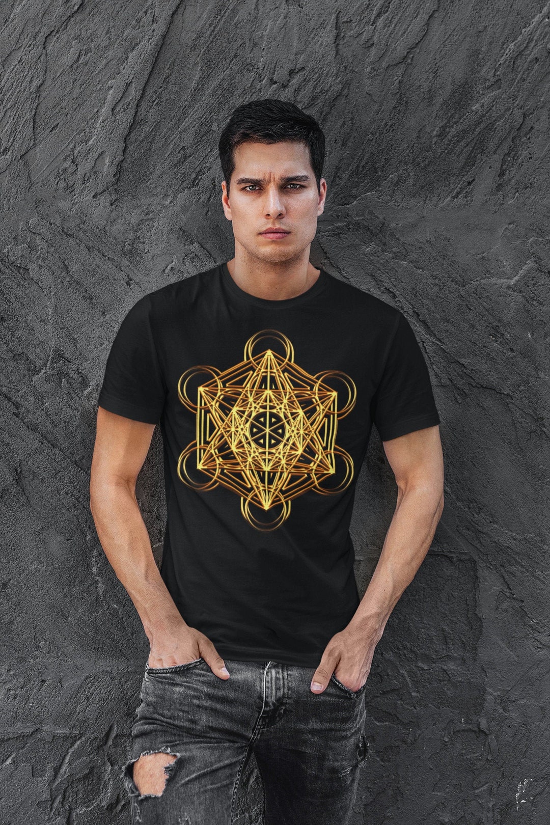Sacred Geometry Shirt Metatrons Cube Geometric Egyptian Outfit Festival ...
