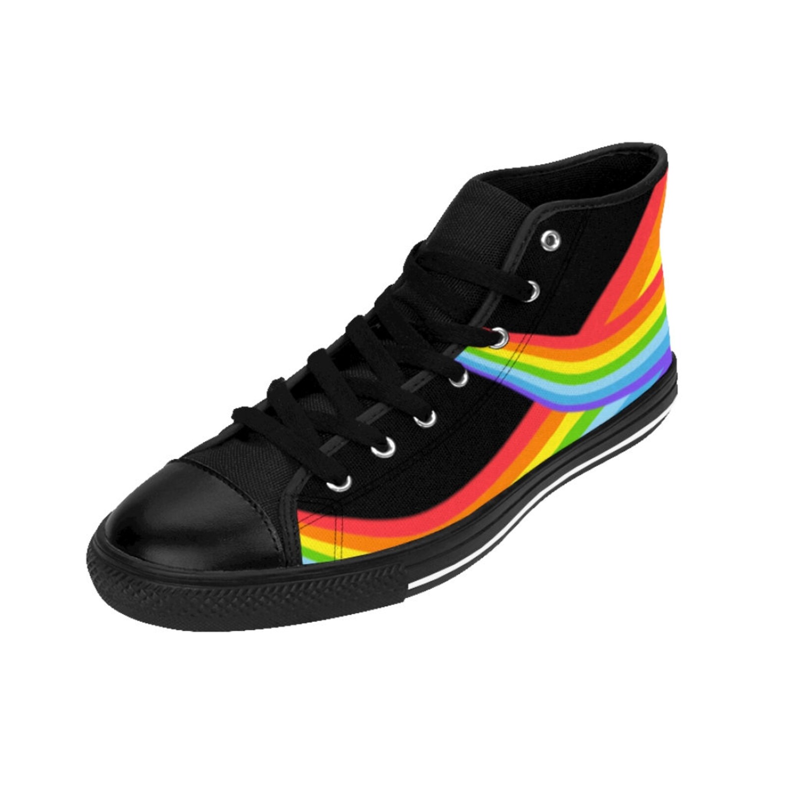 Mens Rainbow Shoes LGBTQ Gay Pride Sneakers Clothing Outfit Colorful ...