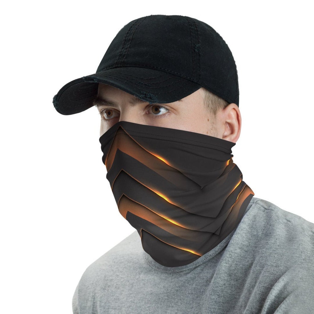 Dystopian Face Mask Cyberpunk Neck Gaiter Futuristic Ninja Anime Luxury ...