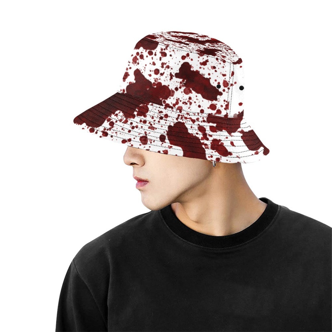 Blood Splattered Bucket Hat Bloody Dripping Halloween Costume | Etsy