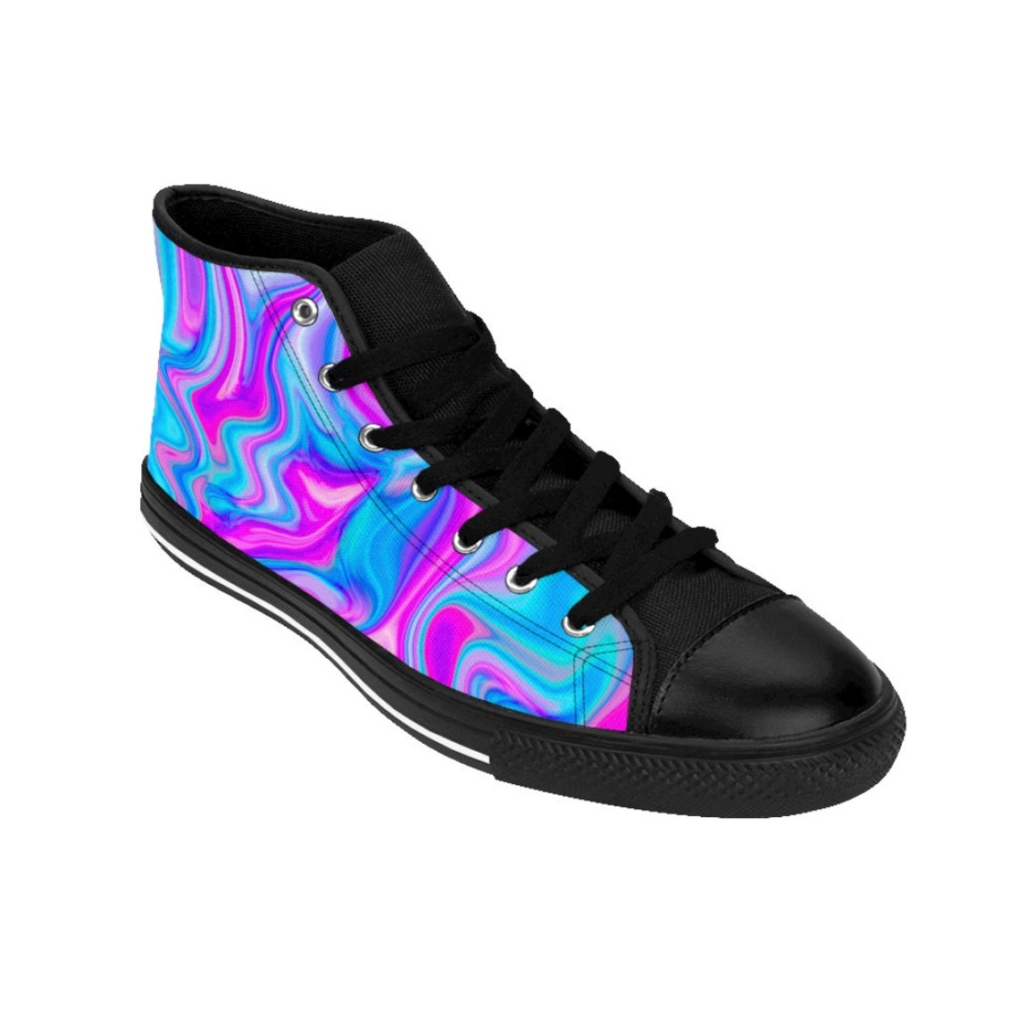 Womens Colorful Rave Shoes Trippy Pink Blue Cute Psychedelic - Etsy.de