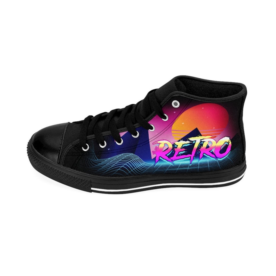 Womens Retro Shoes Eighties Aesthetic Outrun Vaporwave Synthwave ...